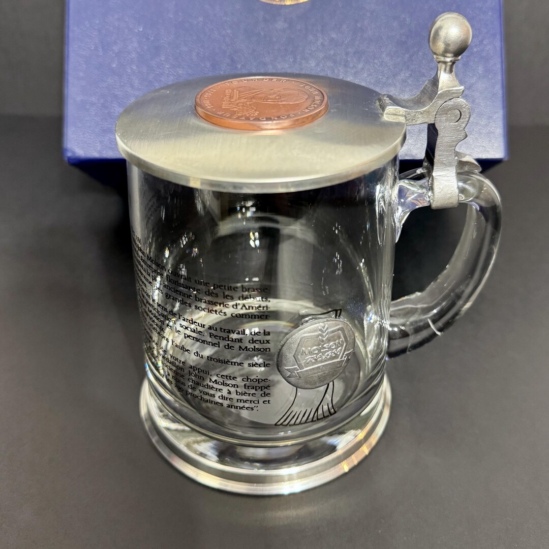Vintage Rare Clear Glass Beer John Molson 1786-1986 200th Anniversary ...
