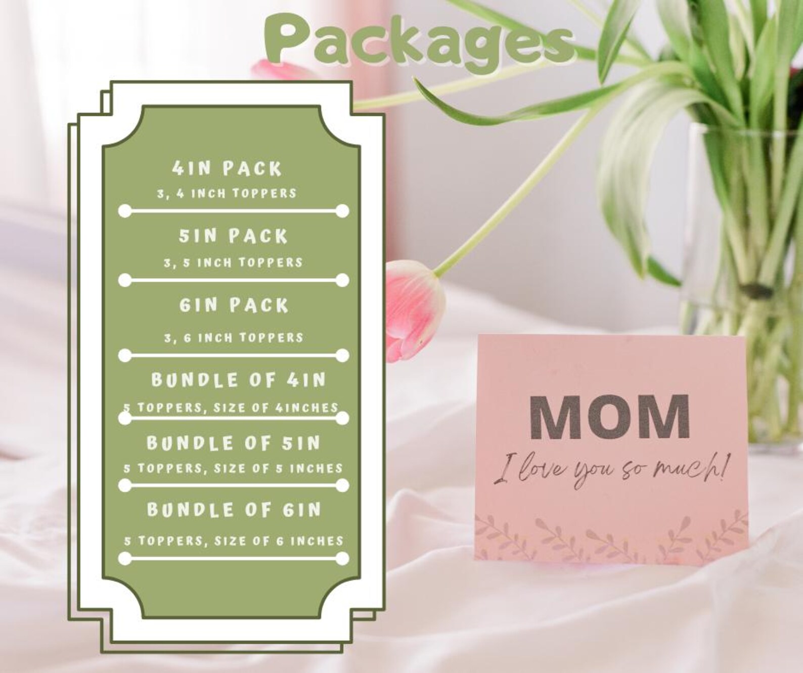 Mothers Day Flower Bouquet Toppers, Fabulosa Mothers Day Toppers, Happy ...