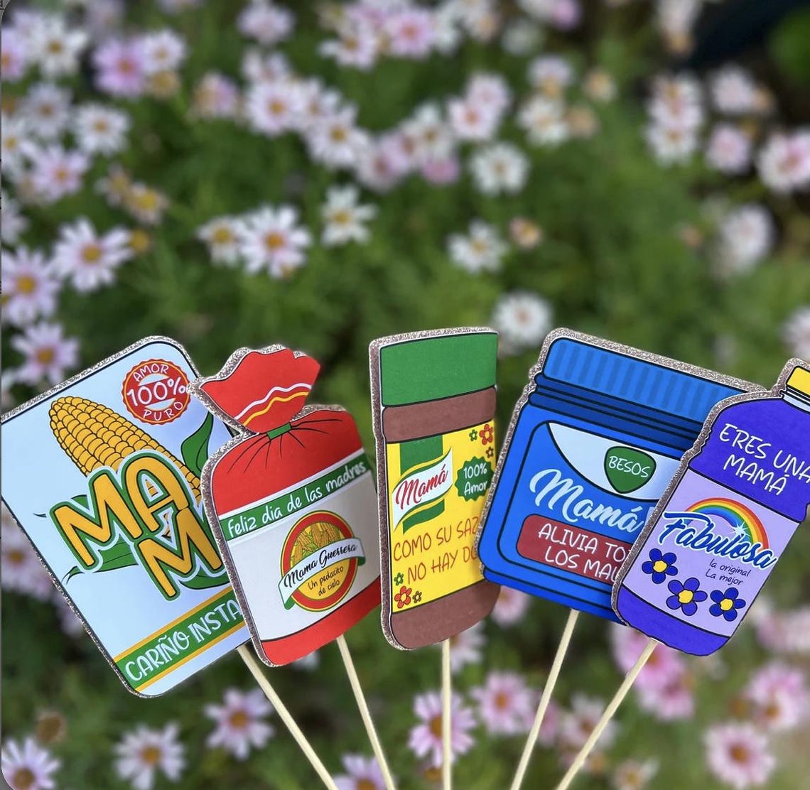 Mothers Day Flower Bouquet Toppers, Fabulosa Mothers Day Toppers, Happy ...