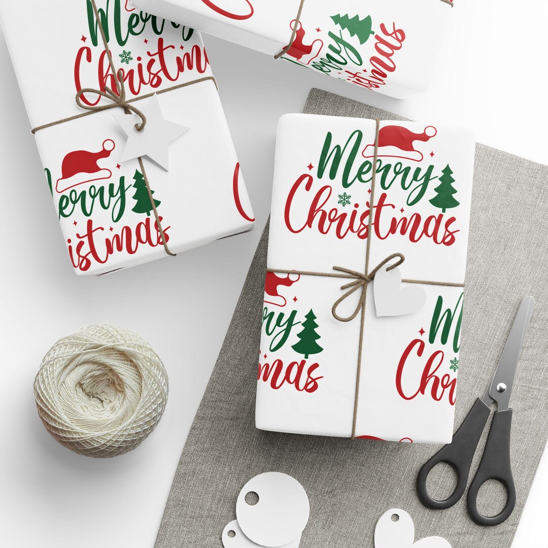 Christmas Wrapping Paper, Holiday Gift Wrap, Christmas Wrapping, Secret ...