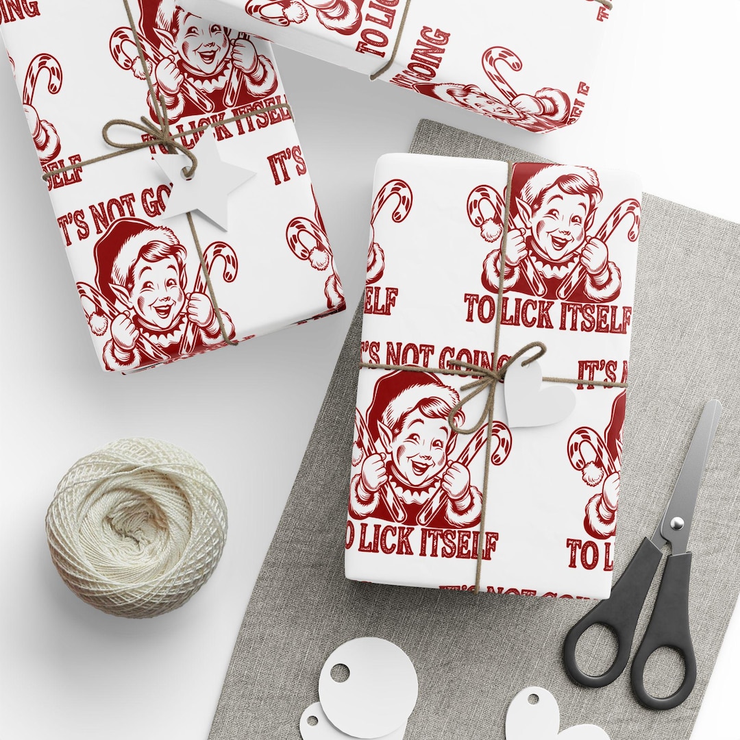 Funny Christmas Wrapping Paper Holiday Gift Wrap Christmas Wrapping ...