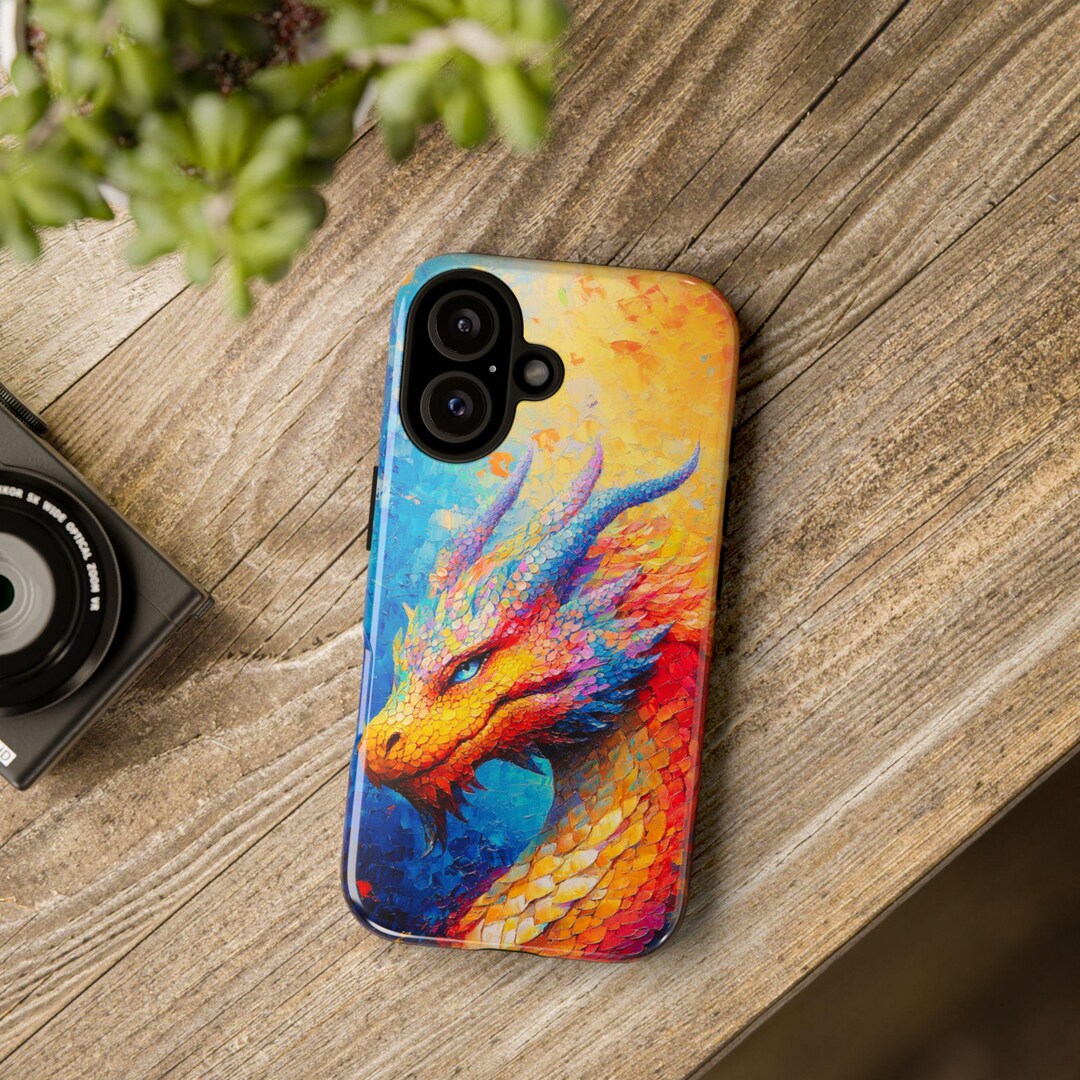 Dragon Pointillism Starry Night Sky Tough Case for Phone, Protective ...