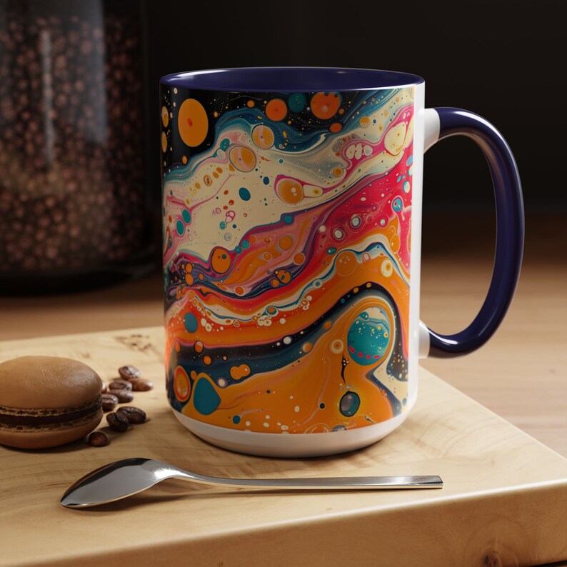 Two-tone Coffee Mugs 15oz - Unique Ceramic Tea Cups, Perfect Gift for ...