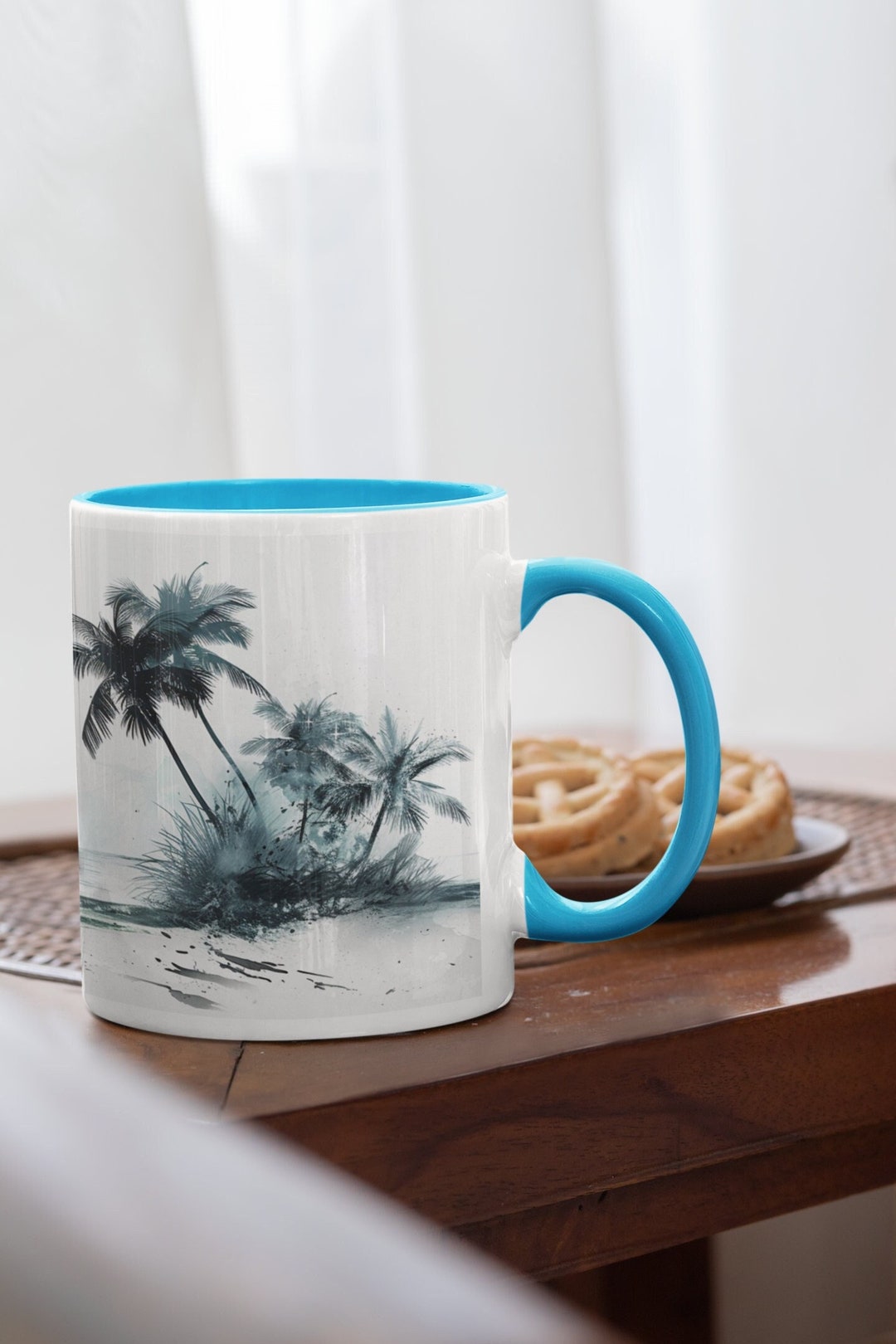 Artistic Beach Coffee Mug 11 Oz Perfect Summer Gift, Coastal Vibes Tea ...