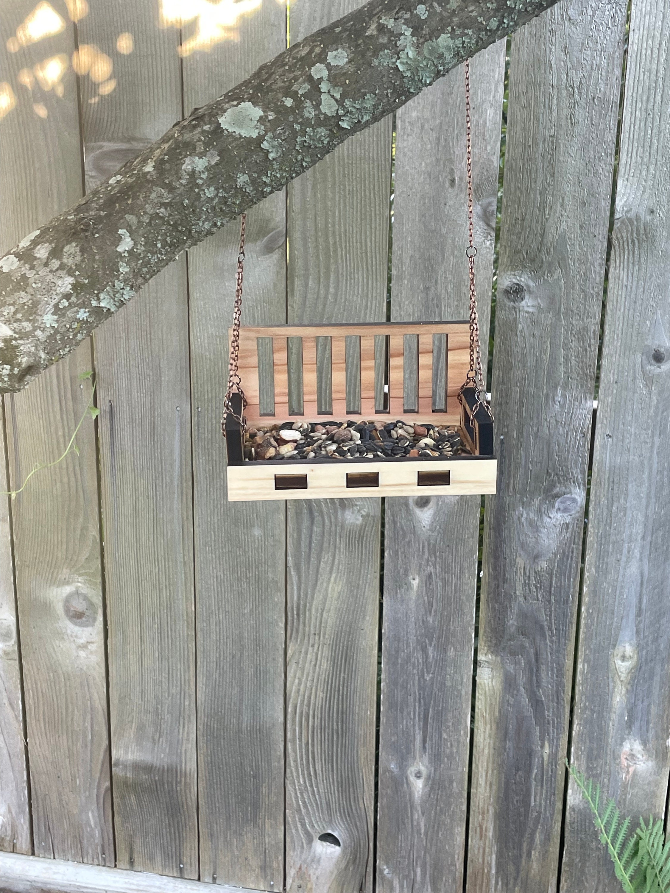 Squirrel Swing Cedar Bench - Etsy