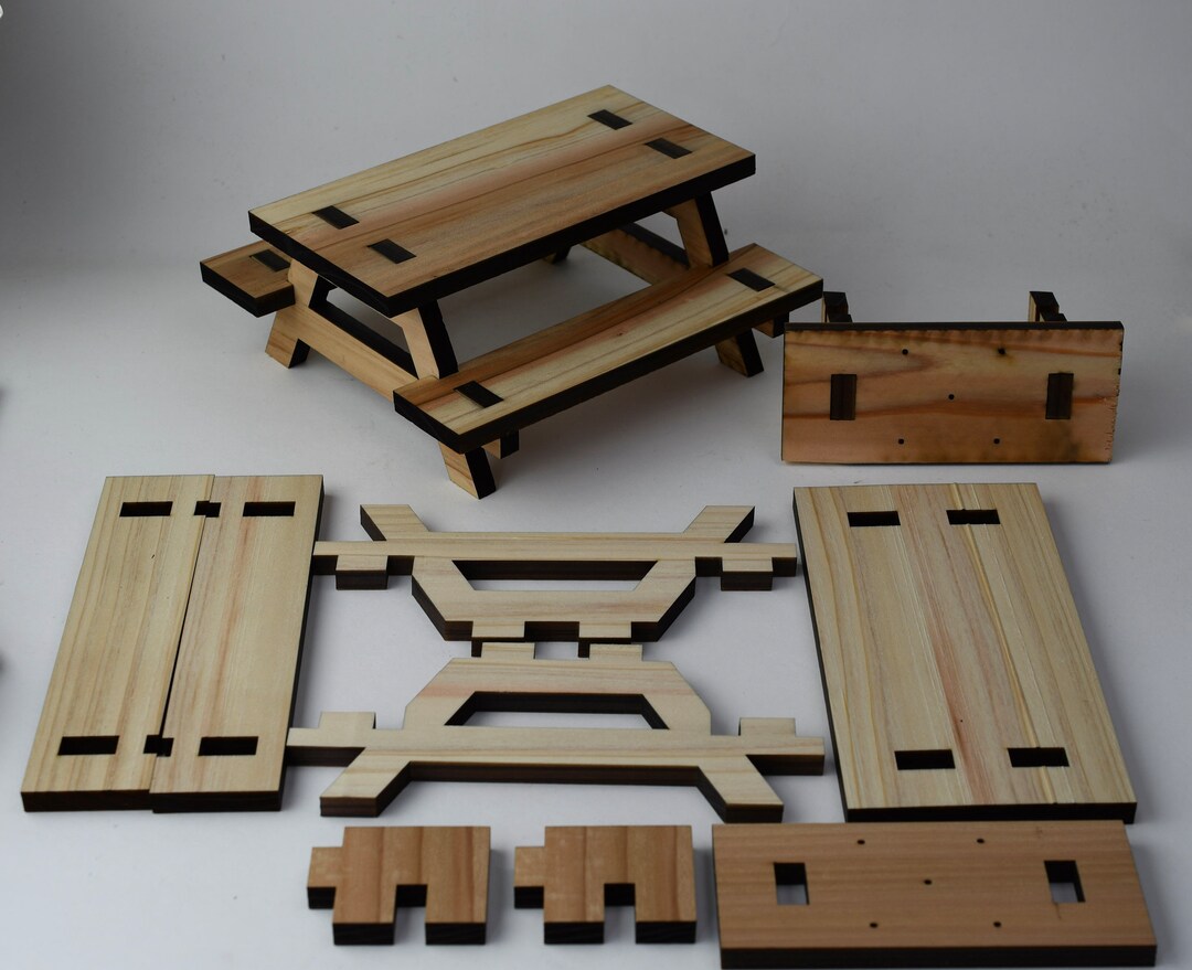 Squirrel Cedar Picnic Table Kit - DIY - With Mounting Kit - Kids ...