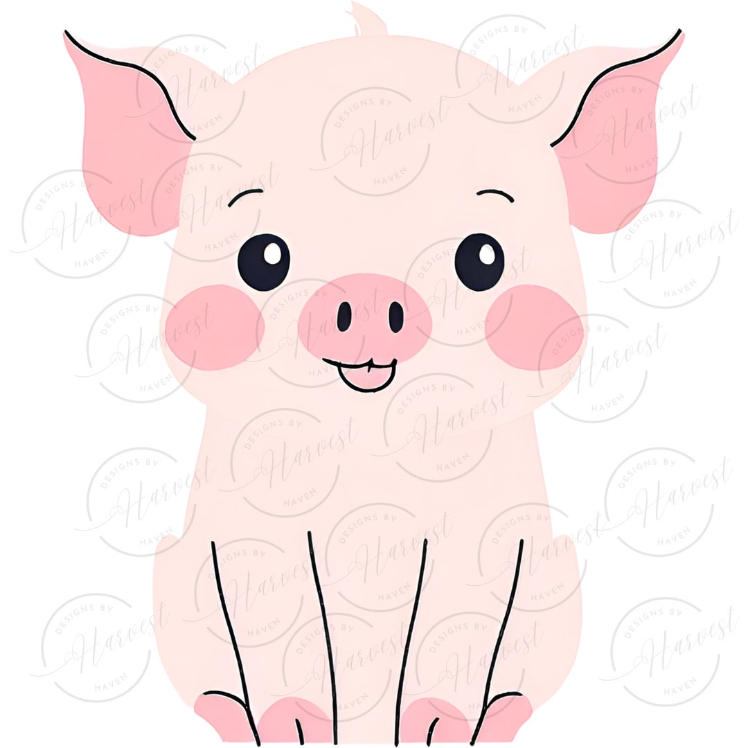 Cute Pig Png, Pig Png, Farm Png, Pink Pig Svg, Pink Piglet Svg, Piglet ...