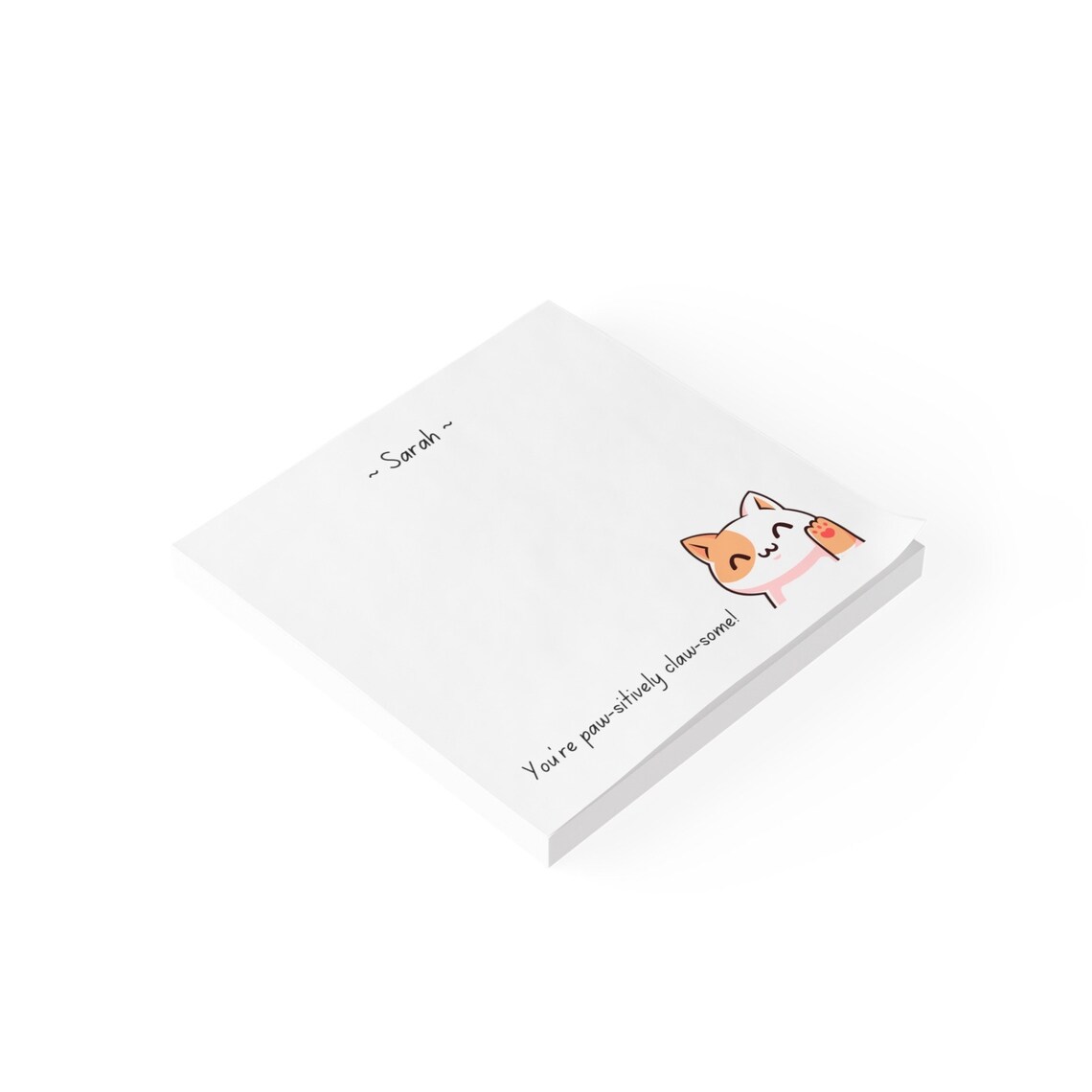 Personalized Cat Sticky Notes, Custom Cat Sticky Notes, Photo Sticky ...