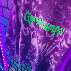 Goosebumps Tie Dye | 90 Movie Cartoon | Tie Dye Crewneck | Goosebumps ...