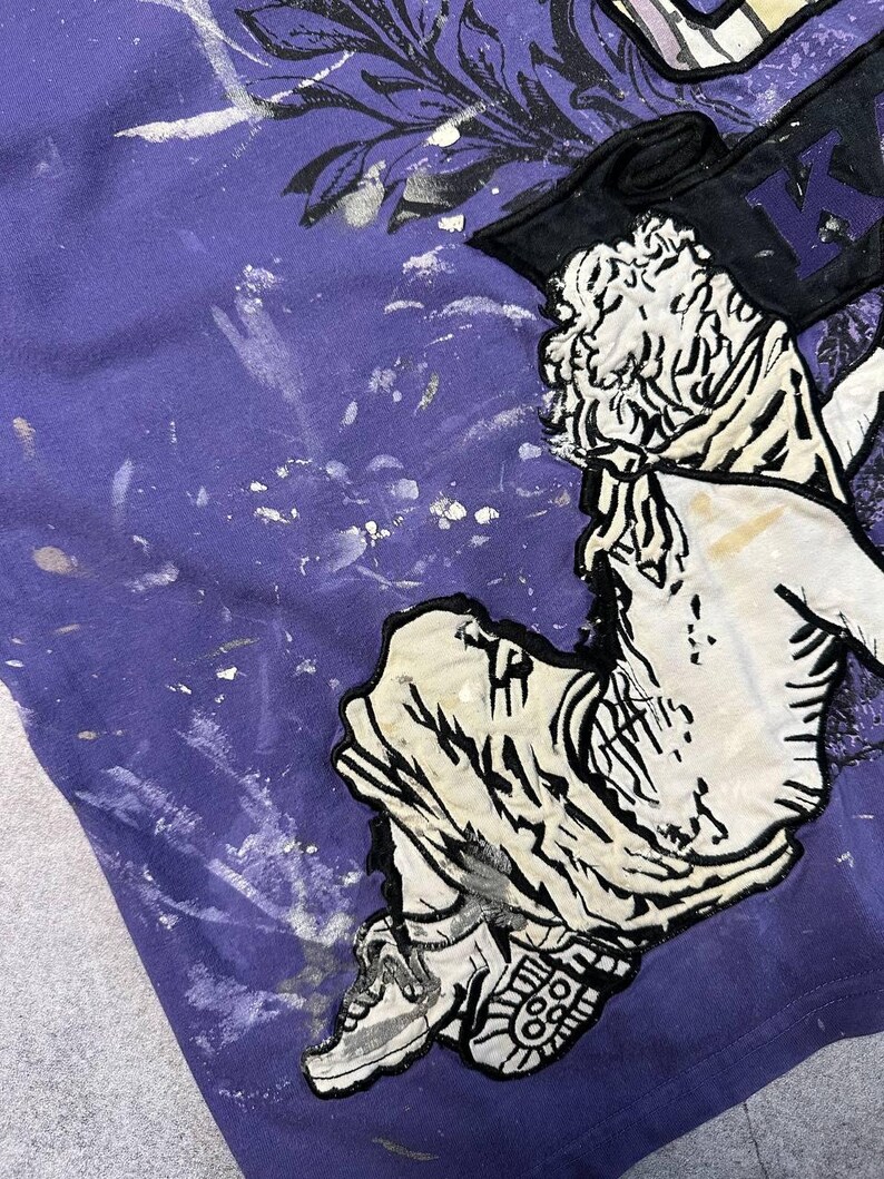 Unique Karl Kani Graffiti-style T-shirt With Hand-painted Details and ...