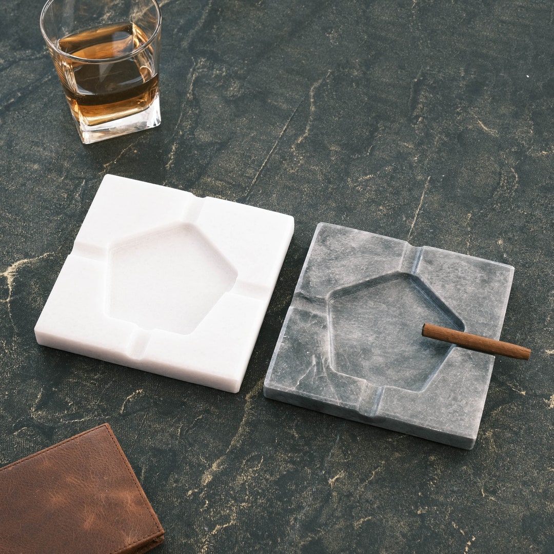 Marble Cigar Ashtray, Marble Cigarette Ashtray, Cigar Accessories - Etsy