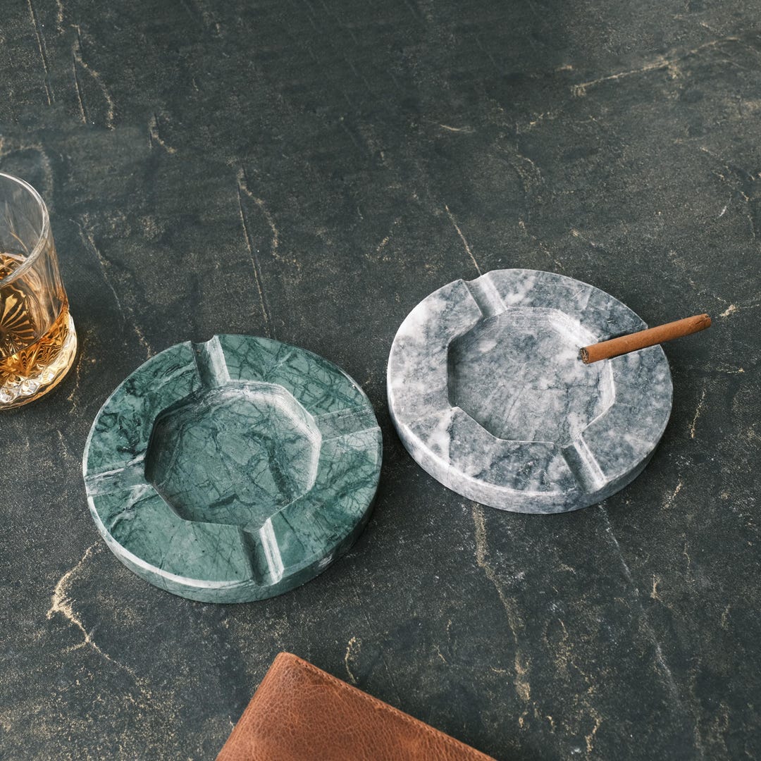 Marble Cigar Ashtray, Marble Cigarette Ashtray, Cigar Accessories - Etsy