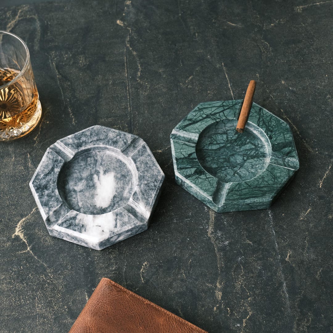 Marble Cigar Ashtray, Marble Cigarette Ashtray, Cigar Accessories - Etsy