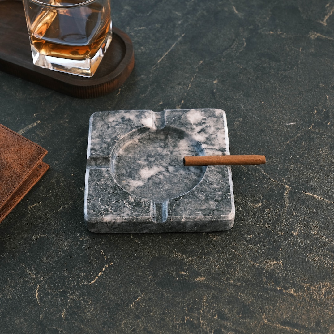 Marble Cigar Ashtray, Marble Cigarette Ashtray, Cigar Accessories - Etsy