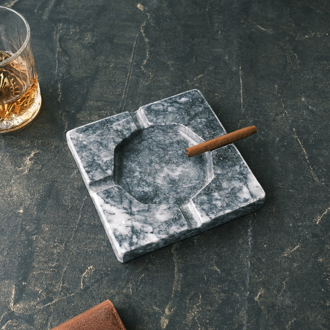 Marble Cigar Ashtray, Marble Cigarette Ashtray, Cigar Accessories - Etsy