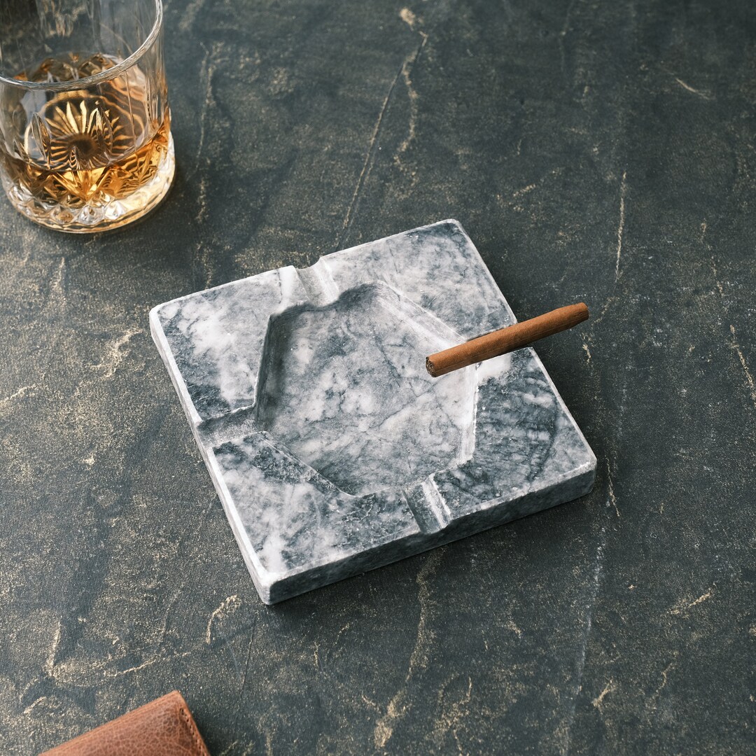 Marble Cigar Ashtray, Marble Cigarette Ashtray, Cigar Accessories ...