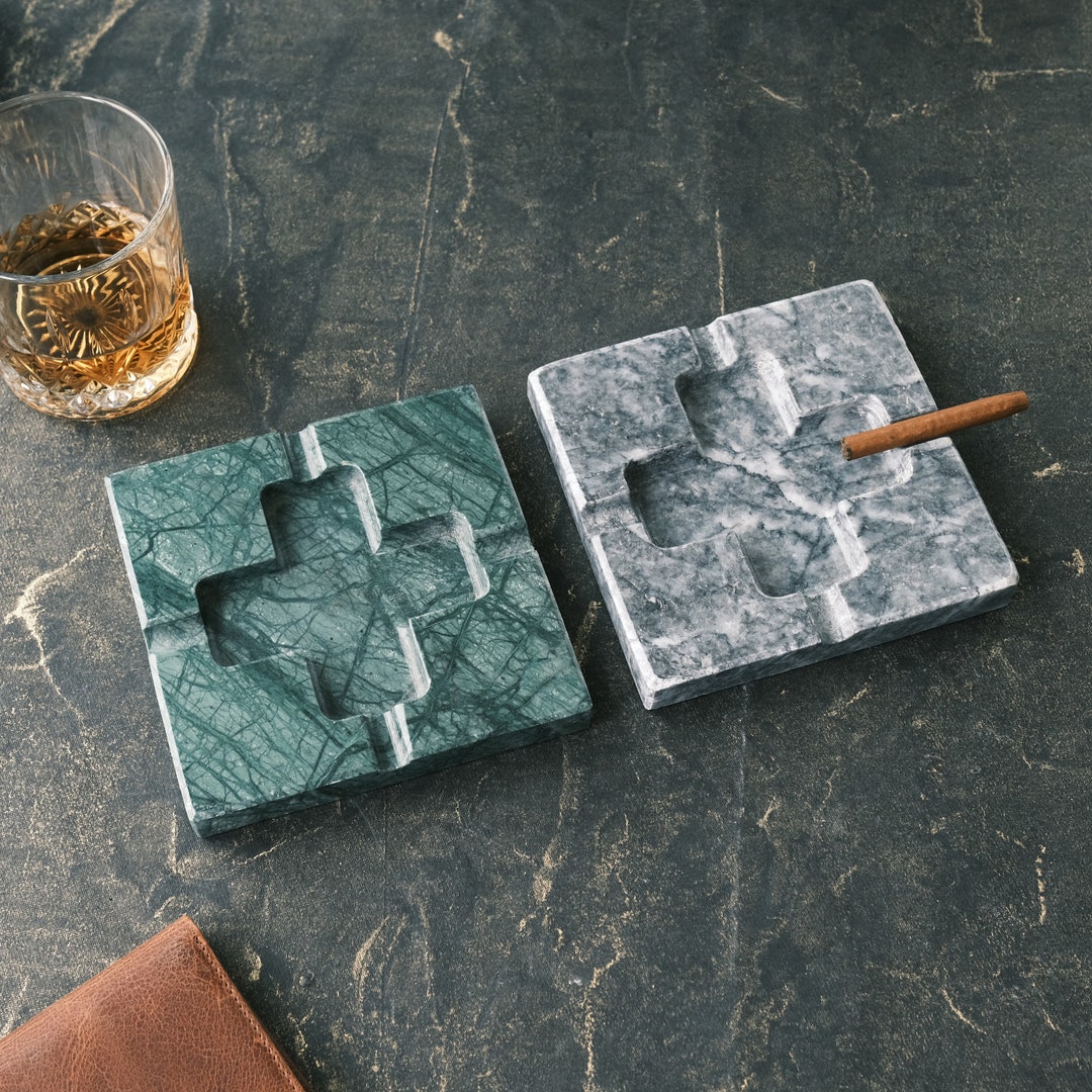 Marble Cigar Ashtray, Marble Cigarette Ashtray, Cigar Accessories - Etsy