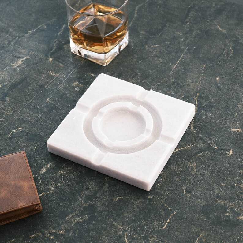 Marble Cigar Ashtray, Marble Cigarette Ashtray, Cigar Accessories - Etsy