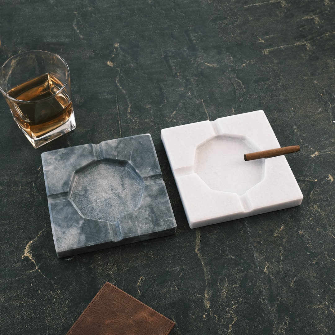 Marble Cigar Ashtray, Marble Cigarette Ashtray, Cigar Accessories - Etsy