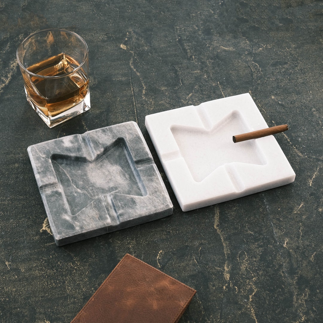 Marble Cigar Ashtray, Marble Cigarette Ashtray, Cigar Accessories - Etsy