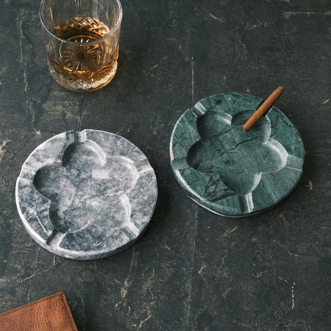 Marble Cigar Ashtray, Marble Cigarette Ashtray, Cigar Accessories - Etsy
