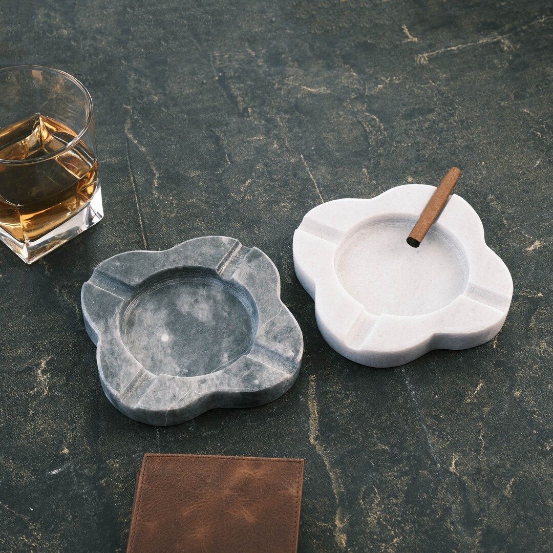 Marble Cigar Ashtray, Marble Cigarette Ashtray, Cigar Accessories - Etsy