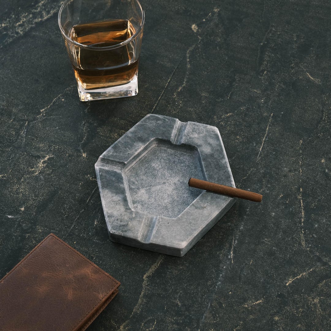 Marble Cigar Ashtray, Marble Cigarette Ashtray, Cigar Accessories ...