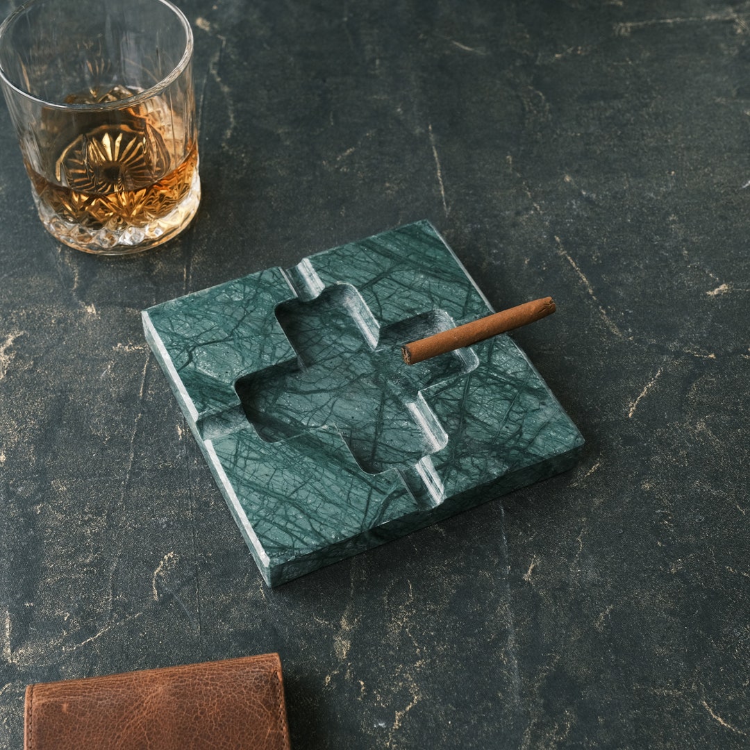 Marble Cigar Ashtray, Marble Cigarette Ashtray, Cigar Accessories - Etsy