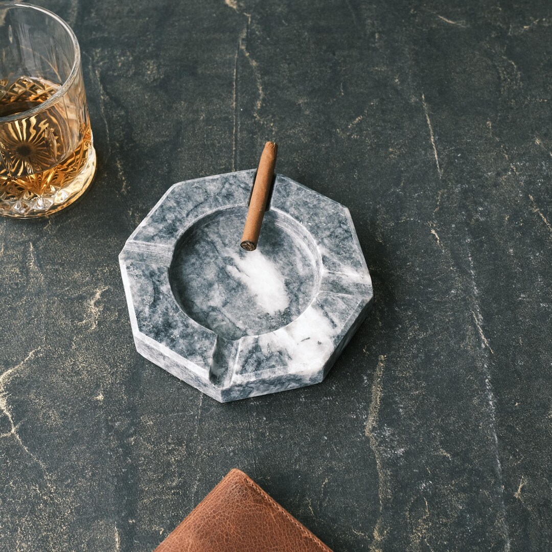 Marble Cigar Ashtray, Marble Cigarette Ashtray, Cigar Accessories ...