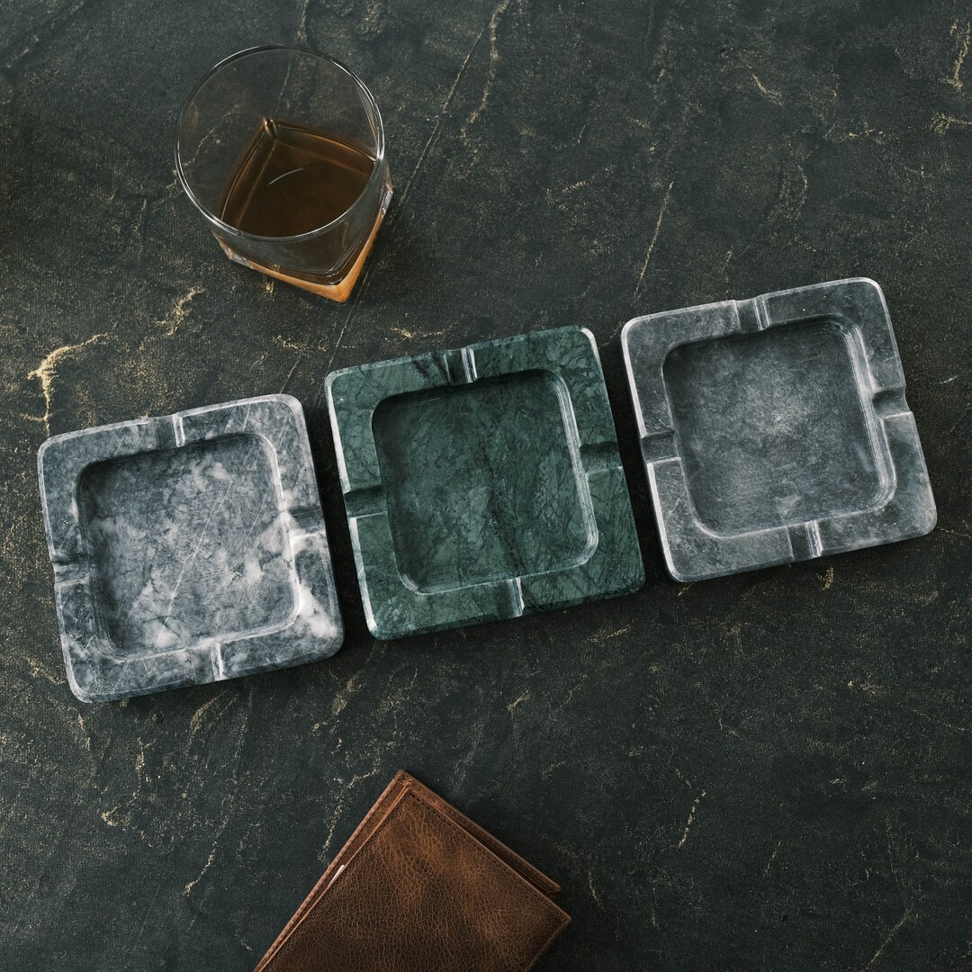 Marble Cigar Ashtray, Marble Cigarette Ashtray, Cigar Accessories - Etsy