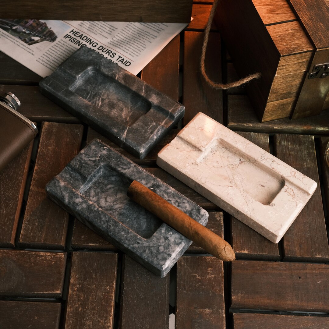 Marble Cigar Ashtray, Marble Cigarette Ashtray, Cigar Accessories ...