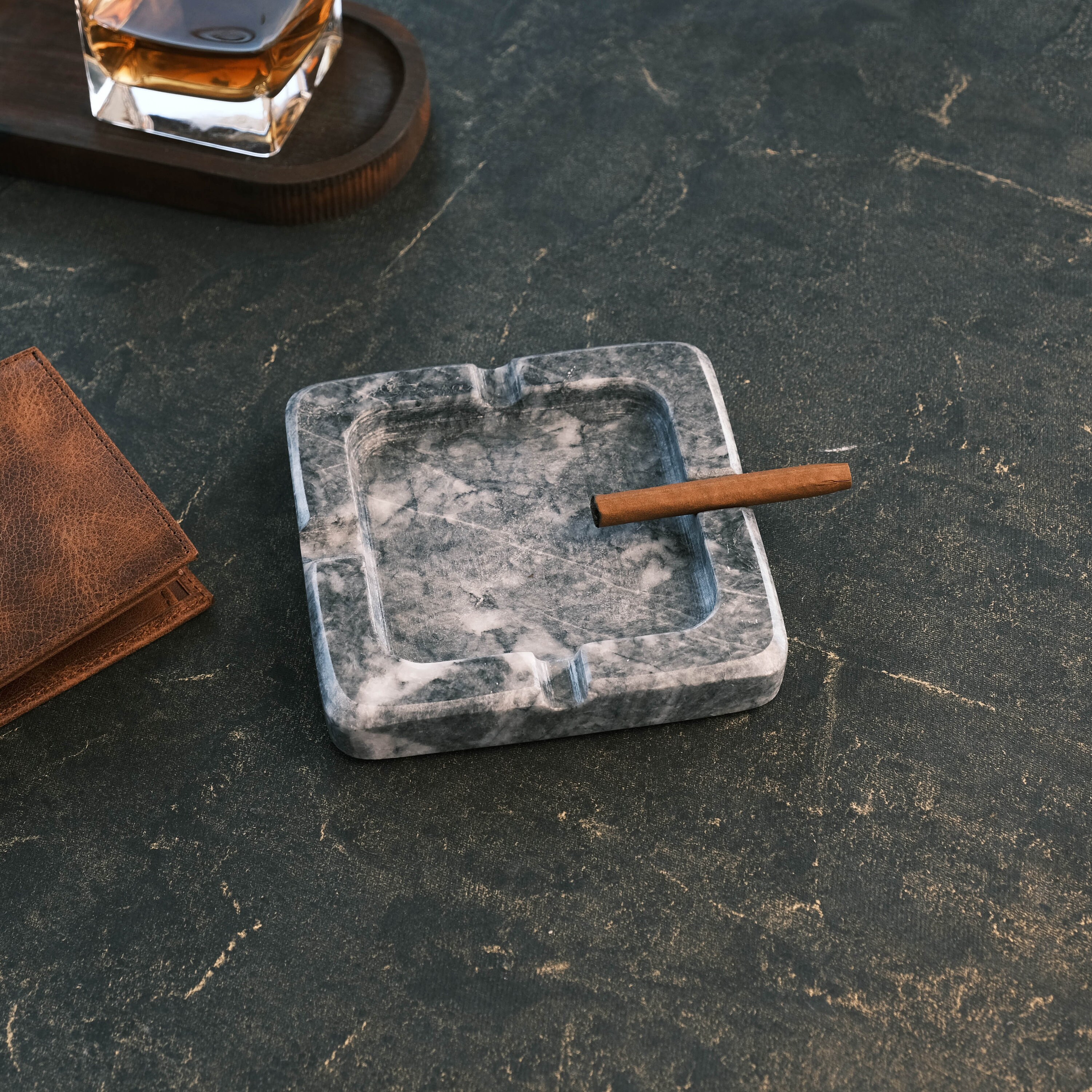 Marble Cigar Ashtray, Marble Cigarette Ashtray, Cigar Accessories - Etsy