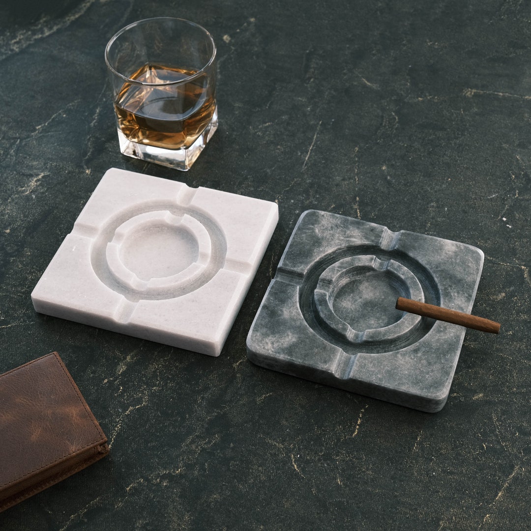 Marble Cigar Ashtray, Marble Cigarette Ashtray, Cigar Accessories - Etsy
