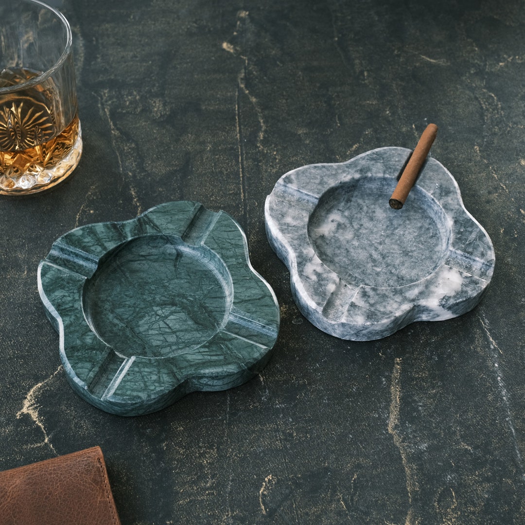 Marble Cigar Ashtray, Marble Cigarette Ashtray, Cigar Accessories - Etsy