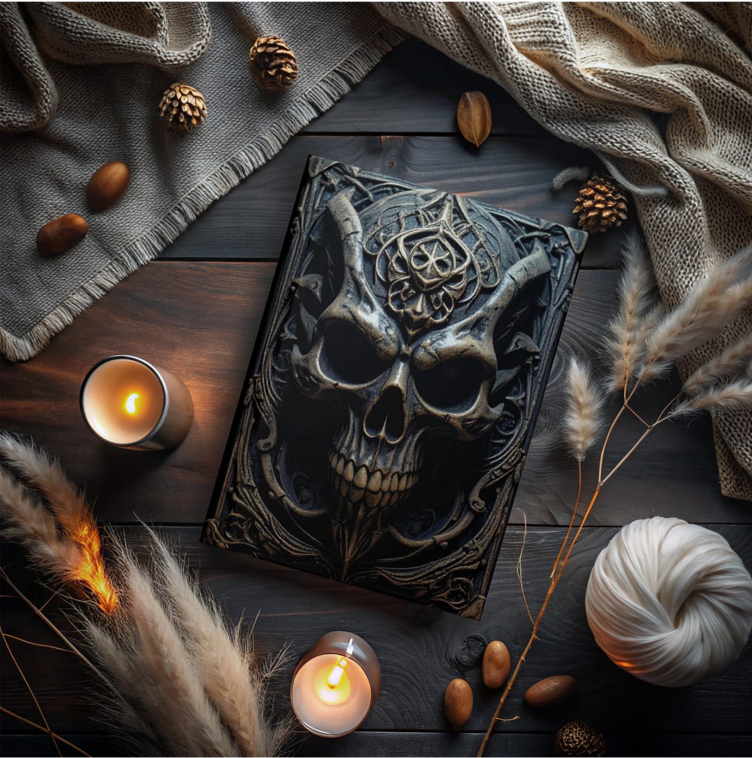 Skull Journal, Gothic Diary Notebook for Writers, Artistic Skeleton ...