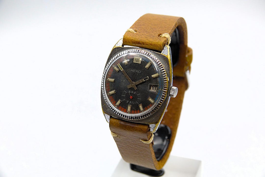 HERO MEN Ultra Rare Pepsi Dial Fluted Bezel Rally - Hand Wind ...