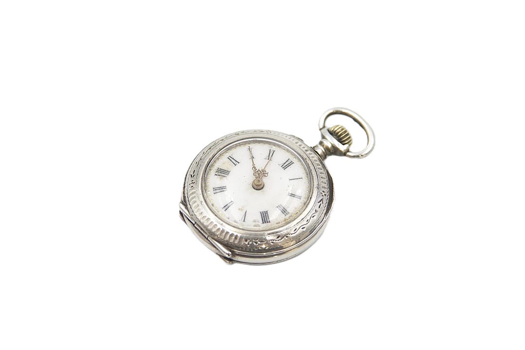Pocket Watch Solid Silver Ladies Wide Dial Open Face 1880-1910's ...