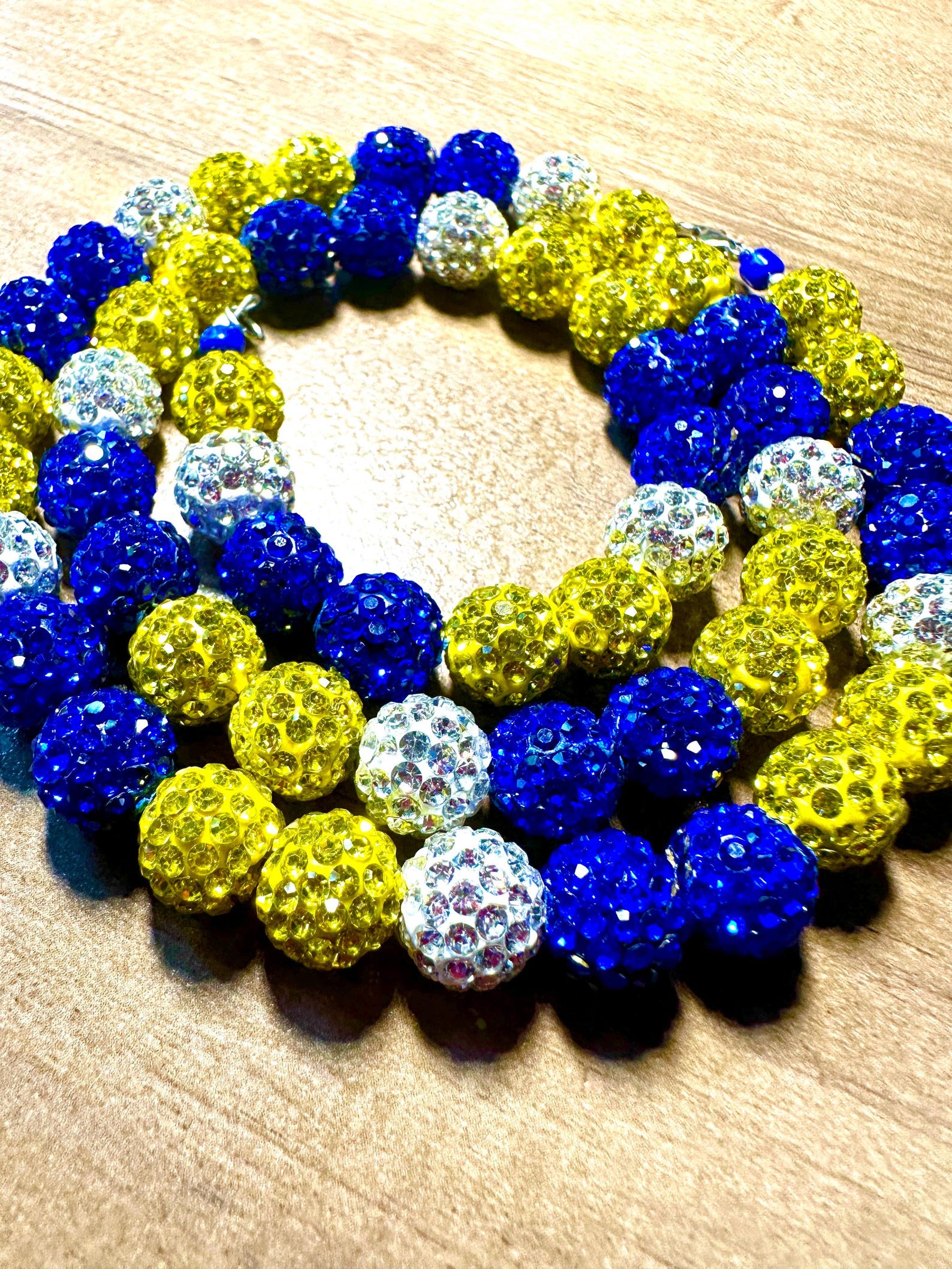 CUSTOM Sparkly Bead Necklace | Softball Bling | MLB | Rhinestone ...