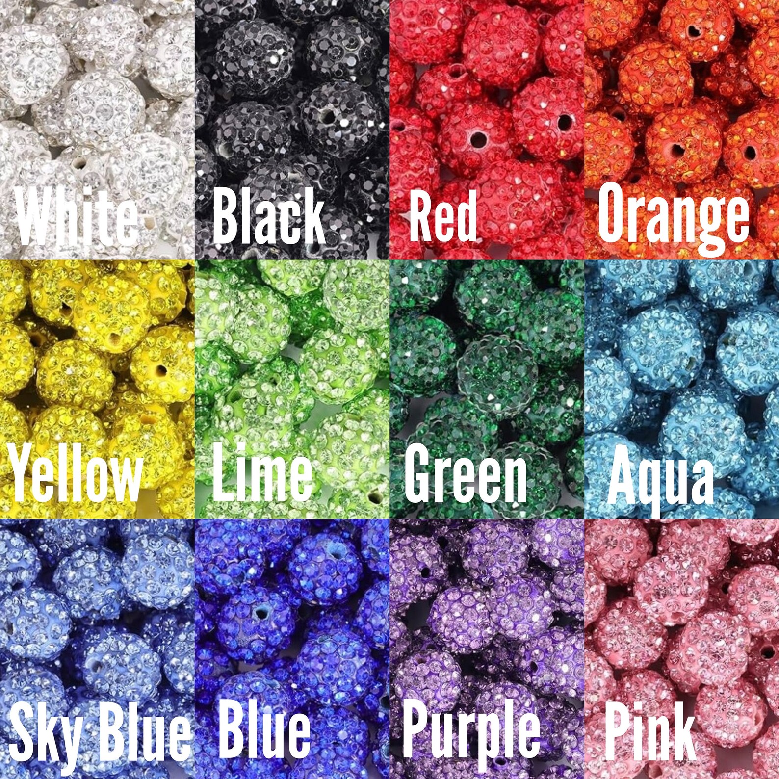 CUSTOM Sparkly Bead Necklace | Softball Bling | MLB | Rhinestone ...