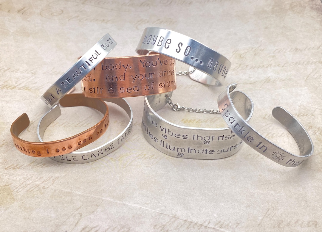 Stamped Cuff Bracelets Phish Lyrics, Stash, Scents and Subtle Sounds ...