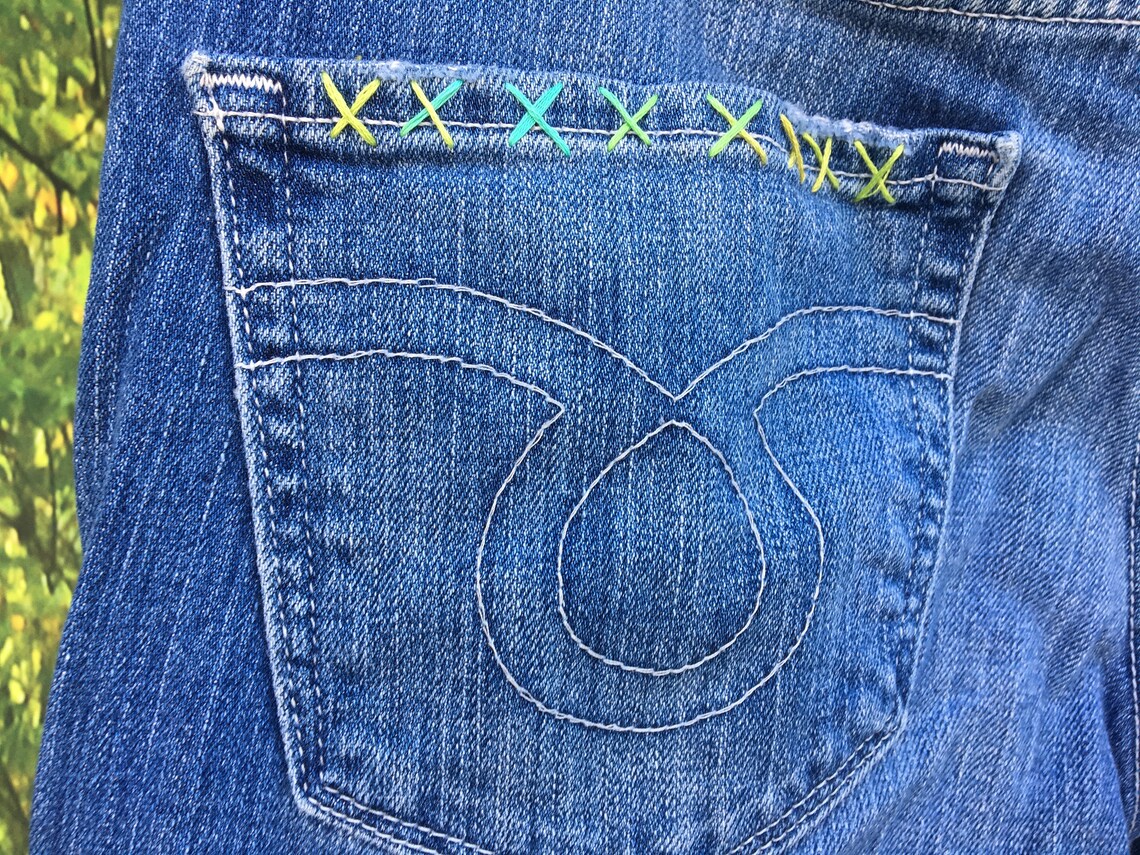 Send Me Your Jeans Custom OOAK Flower Bell Bottom Flares - Etsy