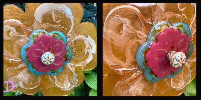 Resin Garden Flowers / Yard Decor / Epoxy Garden Art / Epoxy Art ...