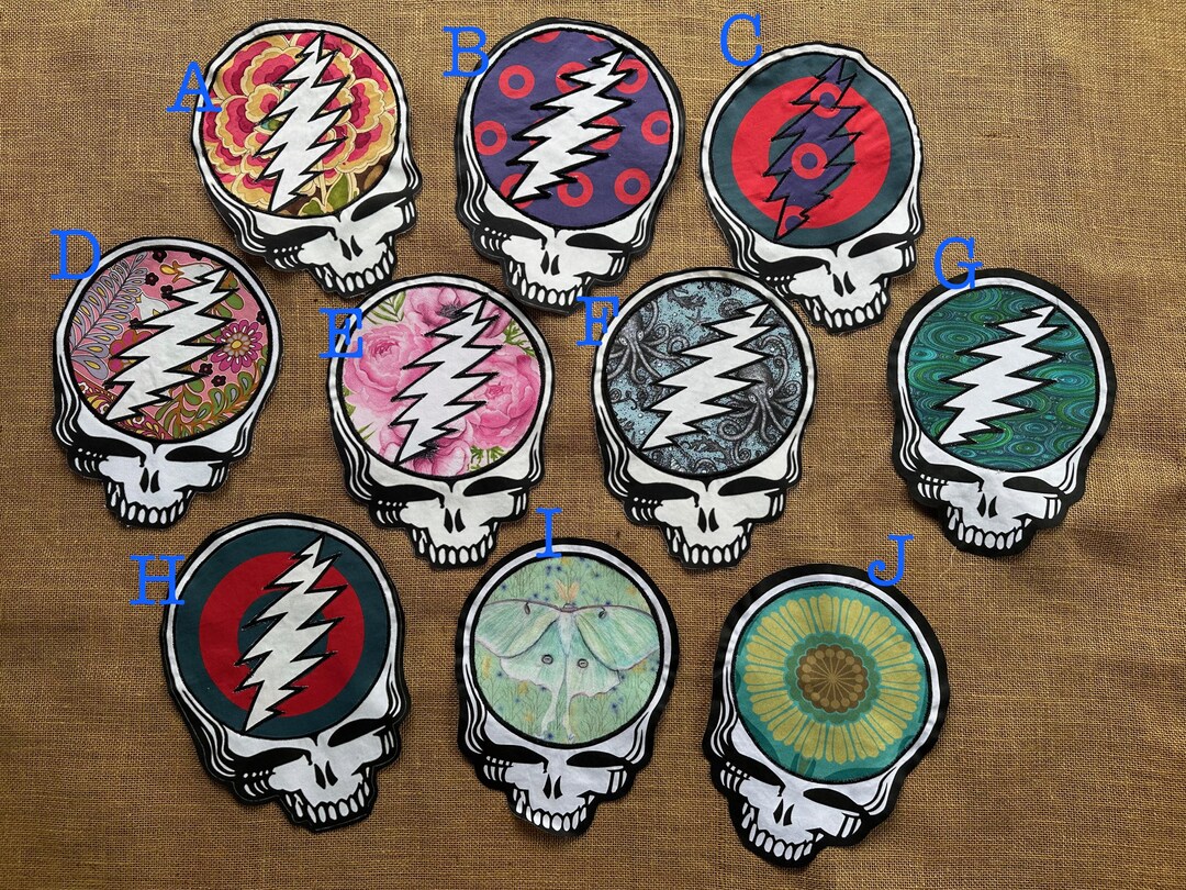 11" Steal Your Face Cotton Twill Patch, Phish Donut Stealie, Fishman ...