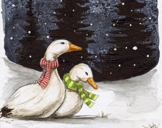 Snow Geese ~ ORIGINAL Watercolor PAINTING ~ - Etsy