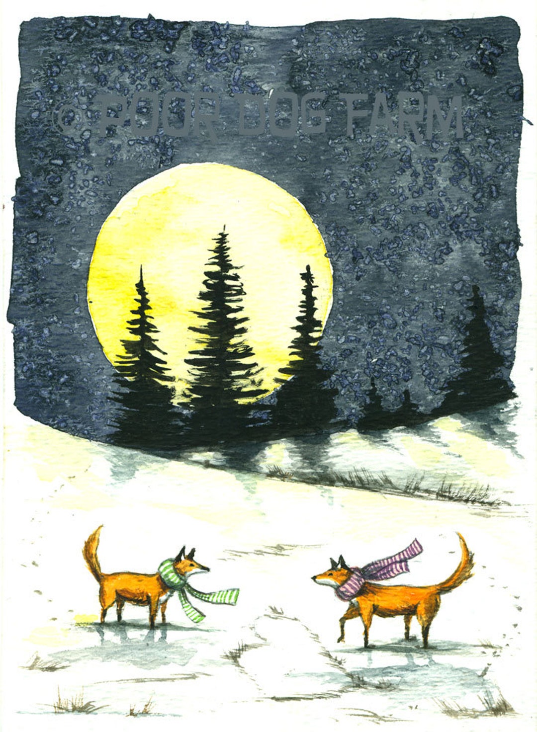 2016-17 Little Red Fox Series - No 1. Enchantment Signed Print - Etsy