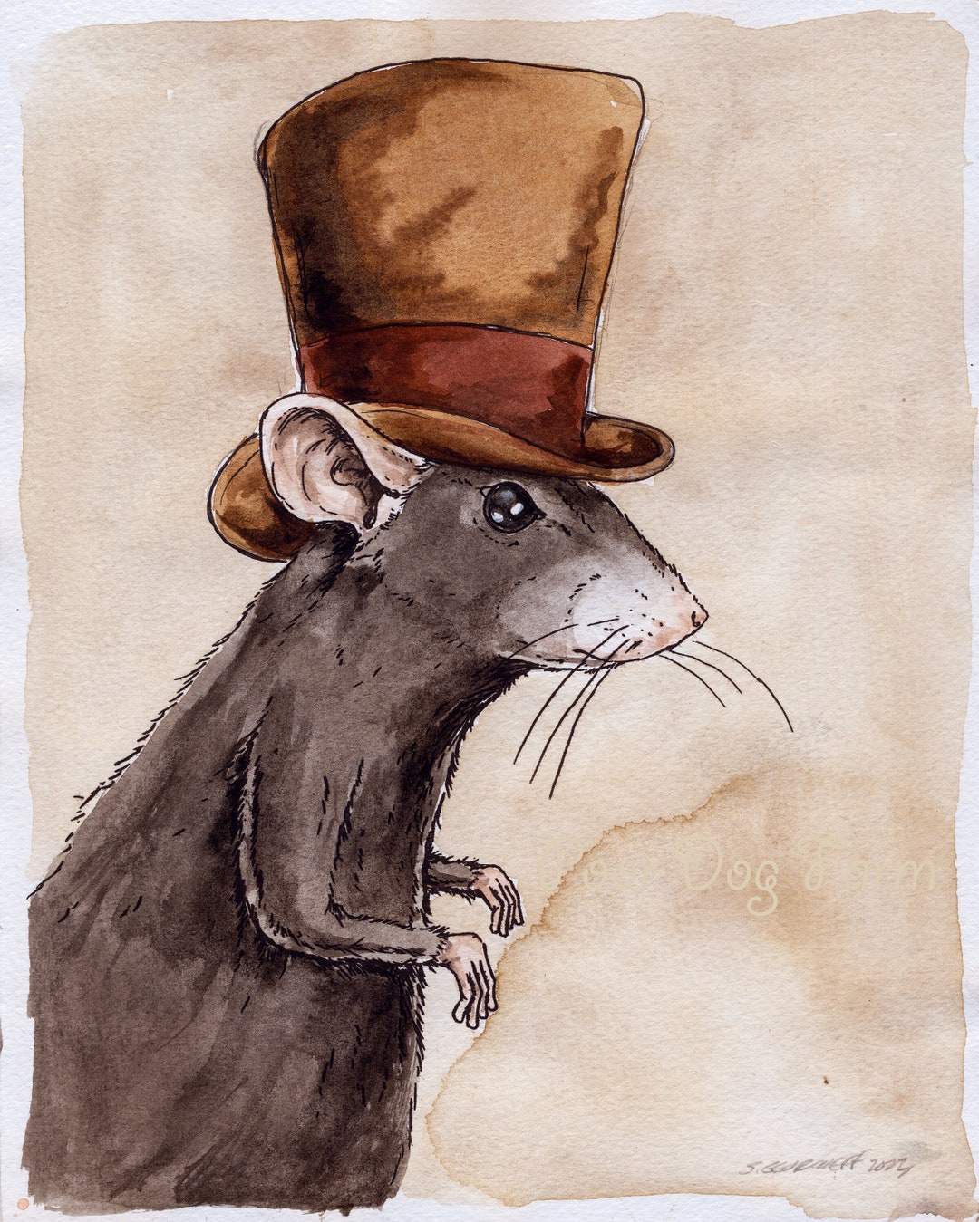 The Rat Boss (an Original Hand Painted Boss) - Etsy