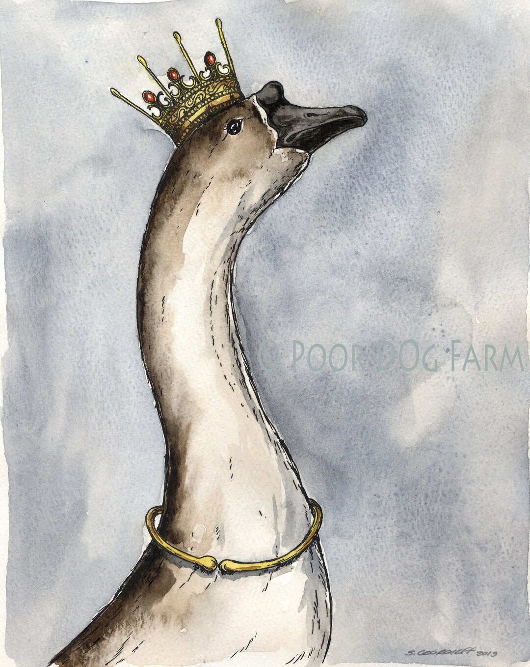 A Brash Goose Queen (an Original Hand Painted Queen) - Etsy