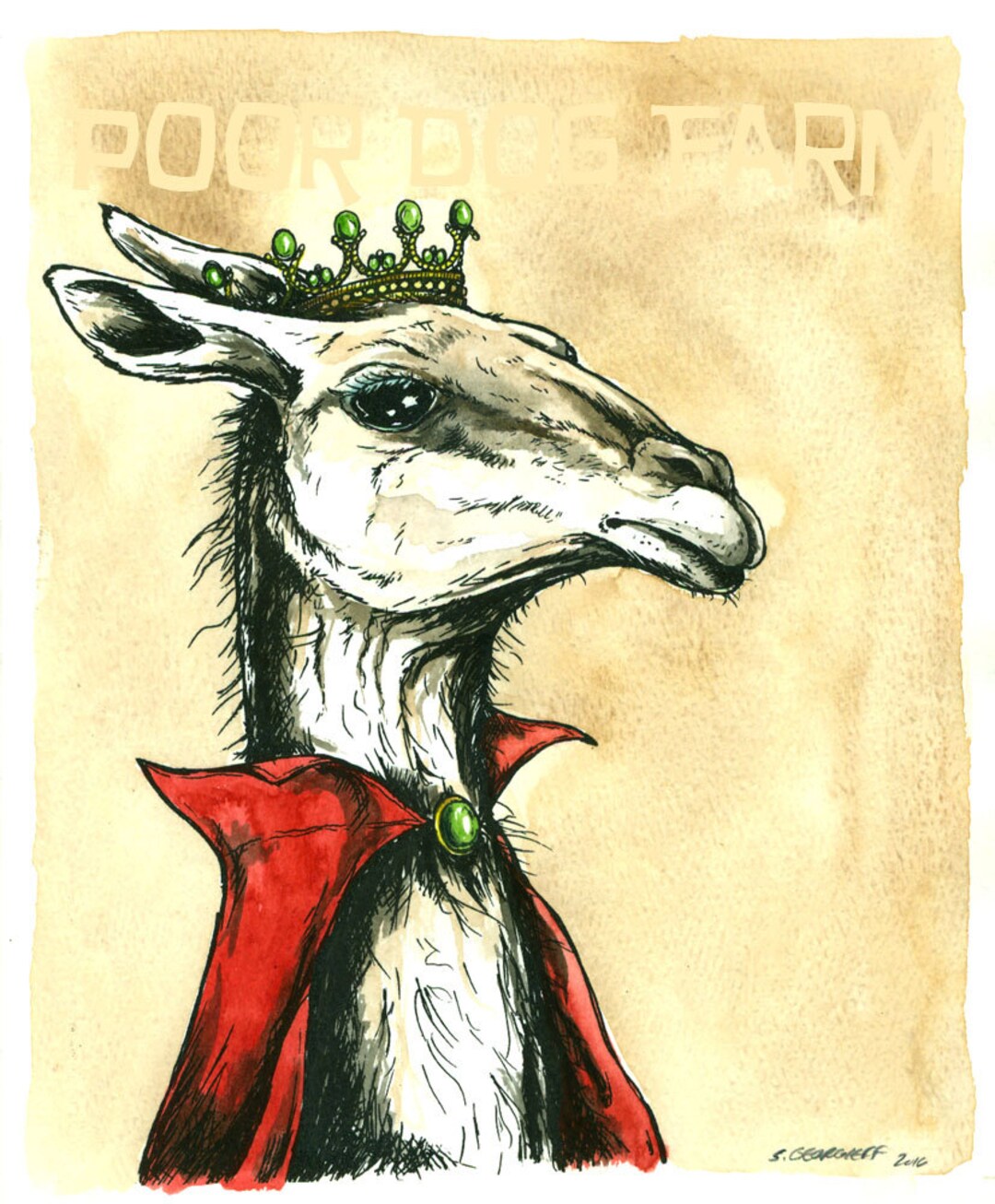 Llama Queen (an Original Hand Painted Queen) - Etsy