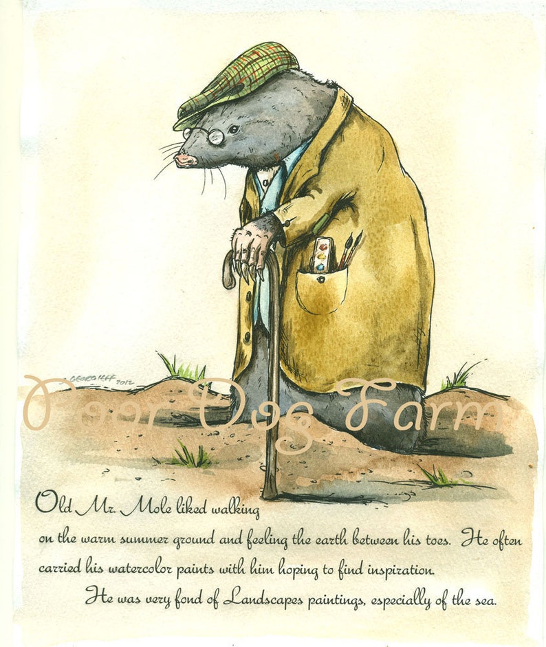 OLD MR MOLE Print 8x10 - Etsy