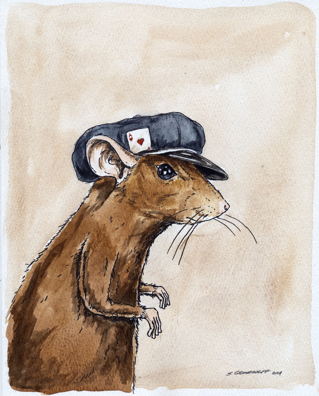 The Rat Bad A@? Biker Gang the Wild One (an Original Hand Painted Boss ...